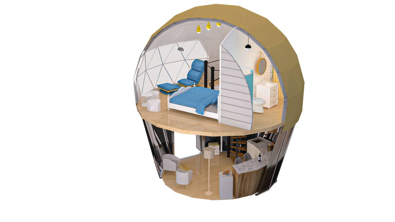 Domespaces: Duplex Domes